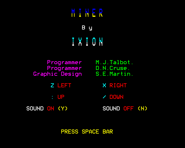 Miner (1983) - MobyGames