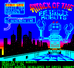 Screenshot of Attack of the Petscii Robots (Oric, 2021) - MobyGames