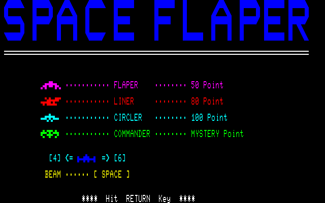 Space Flaper (1983) - MobyGames
