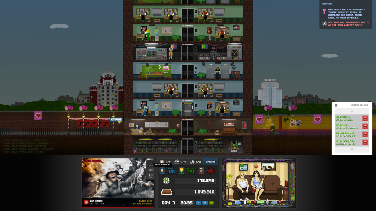 Screenshot of Empire TV Tycoon (Windows, 2015) - MobyGames