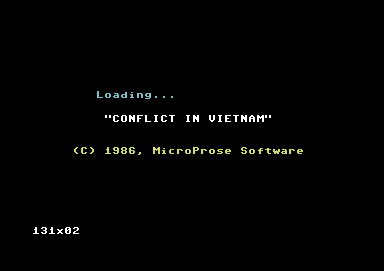 Screenshot of Conflict in Vietnam (Commodore 64, 1986) - MobyGames
