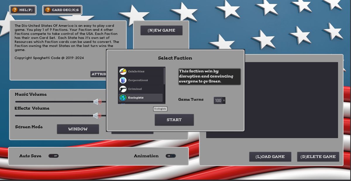 The Dis-United States Of America screenshots - MobyGames