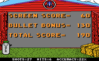 Screenshot of Barnyard Blaster (Atari 7800, 1987) - MobyGames