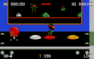 Screenshot of Zool (DOS, 1992) - MobyGames