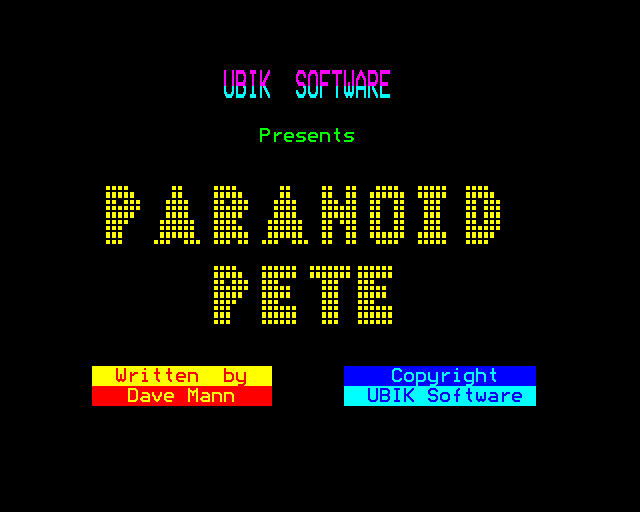Paranoid Pete (1984) - MobyGames