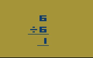 Screenshot of Basic Math (Atari 2600, 1977) - MobyGames
