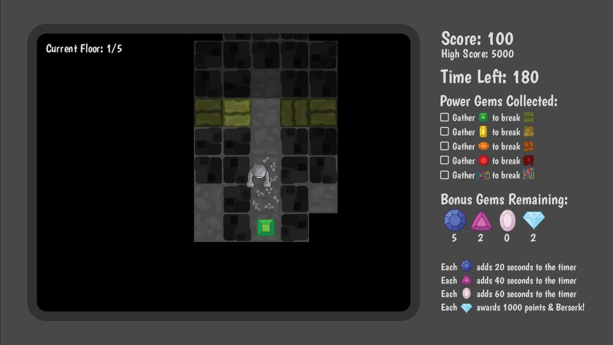 Screenshot of Dozer's Gem Jam (Windows, 2014) - MobyGames