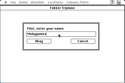 Fokker Triplane Flight Simulator (1985) - MobyGames