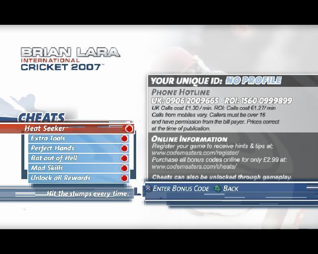 Screenshot of Brian Lara International Cricket 2007 (PlayStation 2 ...