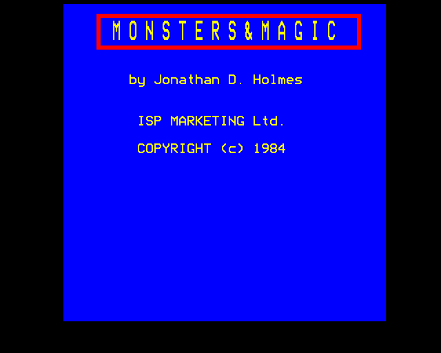 Monsters & Magic (1983) - MobyGames