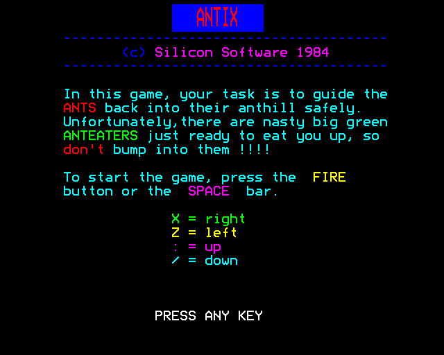 Antix (1984) - MobyGames