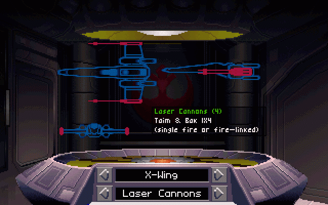 Screenshot of Star Wars: X-Wing (DOS, 1993) - MobyGames