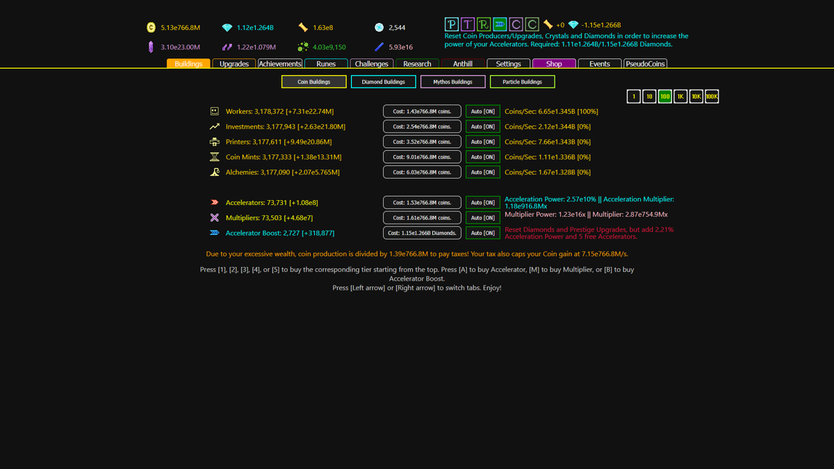 Synergism screenshots - MobyGames