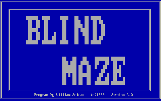Blind Maze screenshots - MobyGames