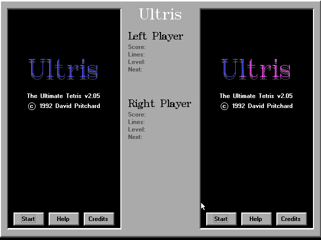 Screenshot of Ultris: The Ultimate Tetris (DOS, 1992) - MobyGames