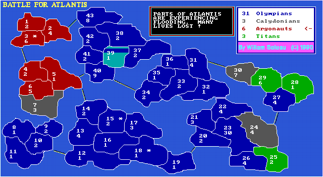 Screenshot of Battle for Atlantis (DOS, 1990) - MobyGames