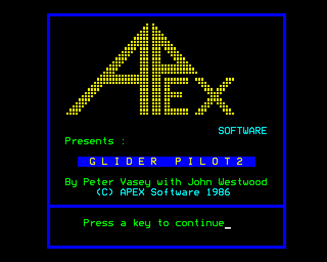 Glider Pilot 2 (1986) - MobyGames
