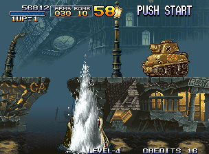 Screenshot of Metal Slug: Super Vehicle - 001 (Neo Geo, 1996) - MobyGames
