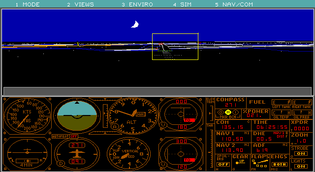 Screenshot of Microsoft Flight Simulator (v4.0) (DOS, 1989) - MobyGames