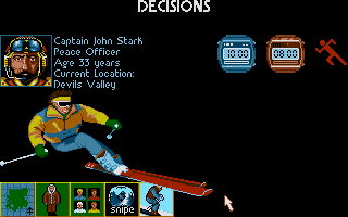 Screenshot of Midwinter (DOS, 1989) - MobyGames