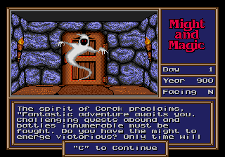 Screenshot of Might and Magic II: Gates to Another World (Genesis, 1988 ...