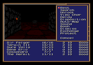 Screenshot of Might and Magic II: Gates to Another World (Genesis, 1988 ...