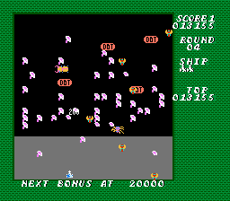 Screenshot of Millipede (NES, 1982) - MobyGames
