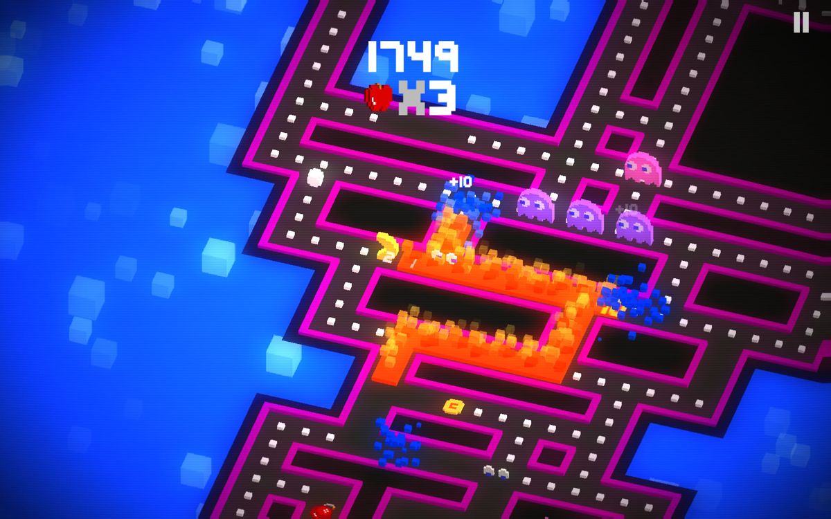 Screenshot of Pac-Man 256 (Windows, 2016) - MobyGames