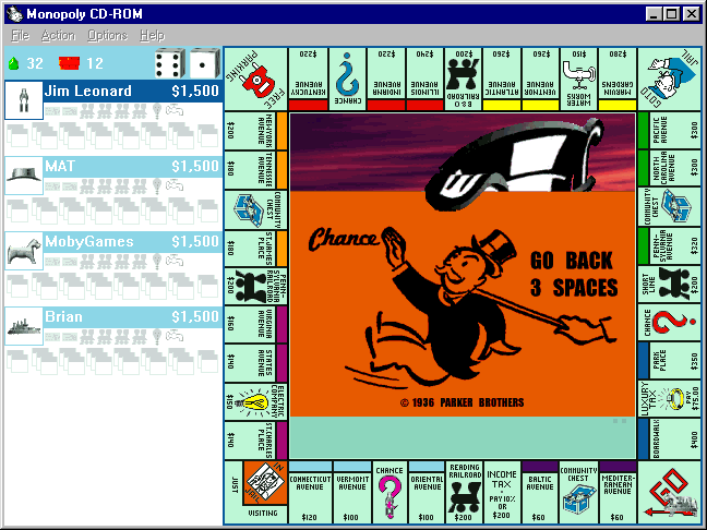 Screenshot of Monopoly (Windows, 1995) - MobyGames