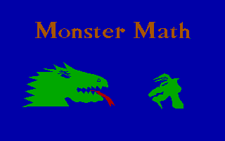 Screenshot of Monster Math (DOS, 1983) - MobyGames