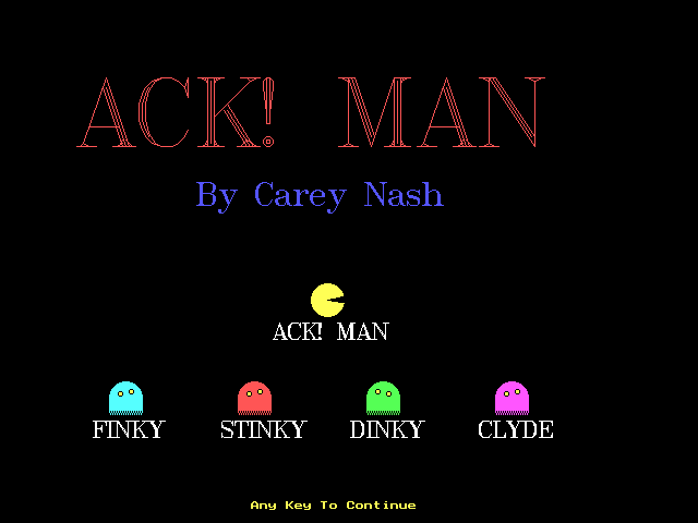 Ack! Man (1989) - MobyGames