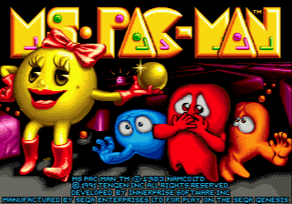 Screenshot of Ms. Pac-Man (Genesis, 1982) - MobyGames