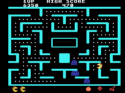 Screenshot of Ms. Pac-Man (TI-99/4A, 1982) - MobyGames