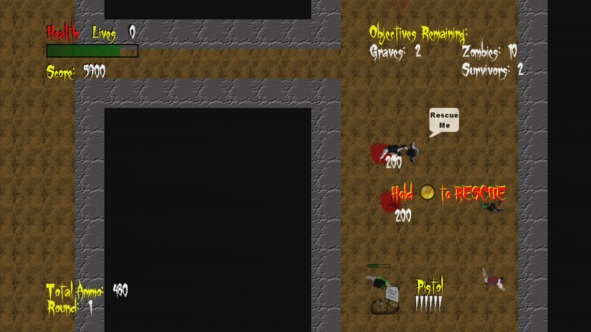 Screenshot of Zombie Hunter 2D (Xbox 360, 2012) - MobyGames