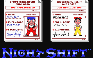 Screenshot of Night Shift (DOS, 1990) - MobyGames