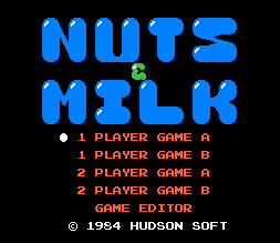 Screenshot of Nuts & Milk (NES, 1984) - MobyGames