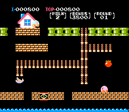 Screenshot of Nuts & Milk (NES, 1984) - MobyGames