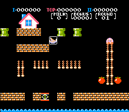 Screenshot of Nuts & Milk (NES, 1984) - MobyGames