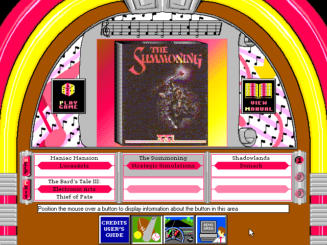 Screenshot of Software Jukebox: Adventure/Fantasy (DOS, 1993) - MobyGames