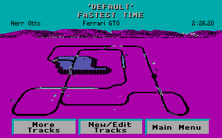 Screenshot of Stunts (DOS, 1990) - MobyGames