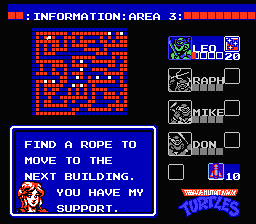 Screenshot of Teenage Mutant Ninja Turtles (NES, 1989) - MobyGames