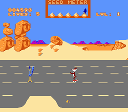Screenshot of Road Runner (NES, 1986) - MobyGames