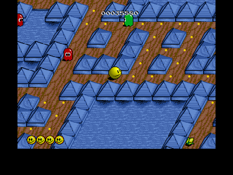Screenshot of Pac-Mania (Amiga, 1987) - MobyGames