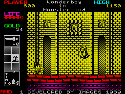Screenshot of Wonder Boy in Monster Land (ZX Spectrum, 1987) - MobyGames