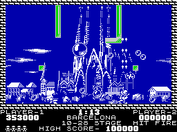 Screenshot of Buster Bros. (ZX Spectrum, 1989) - MobyGames