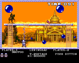 Screenshot of Buster Bros. (Amiga, 1989) - MobyGames