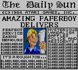 Screenshot of Paperboy (Game Gear, 1984) - MobyGames