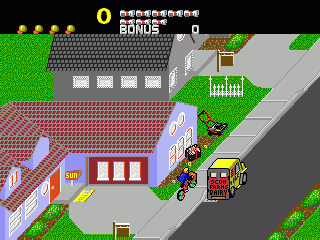 Screenshot of Paperboy (Genesis, 1984) - MobyGames