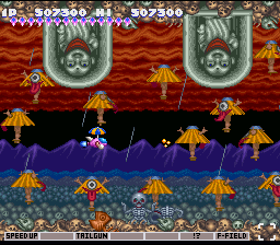 Screenshot of Parodius (SNES, 1990) - MobyGames