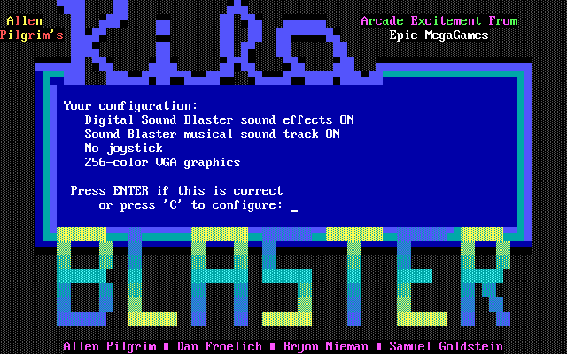 Screenshot of Kiloblaster (DOS, 1992) - MobyGames